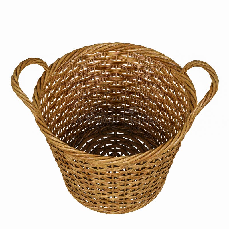 Basketry in a White Backgound Stock Photo - Image of bamboo, culture ...