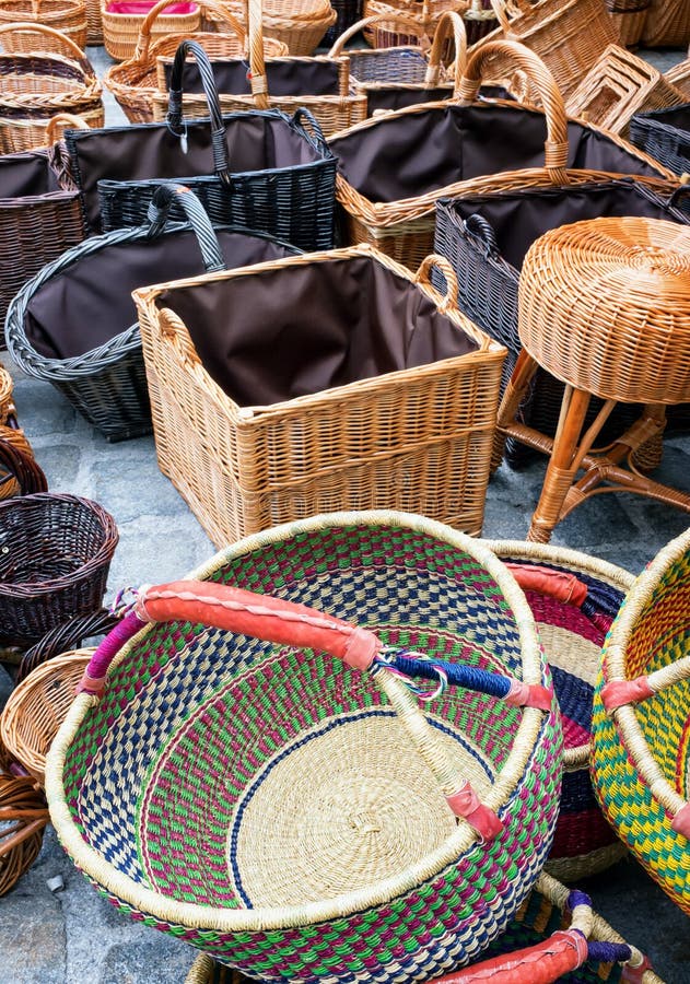 Baskets stock photo. Image of group, rural, rustic, wicker - 42720908