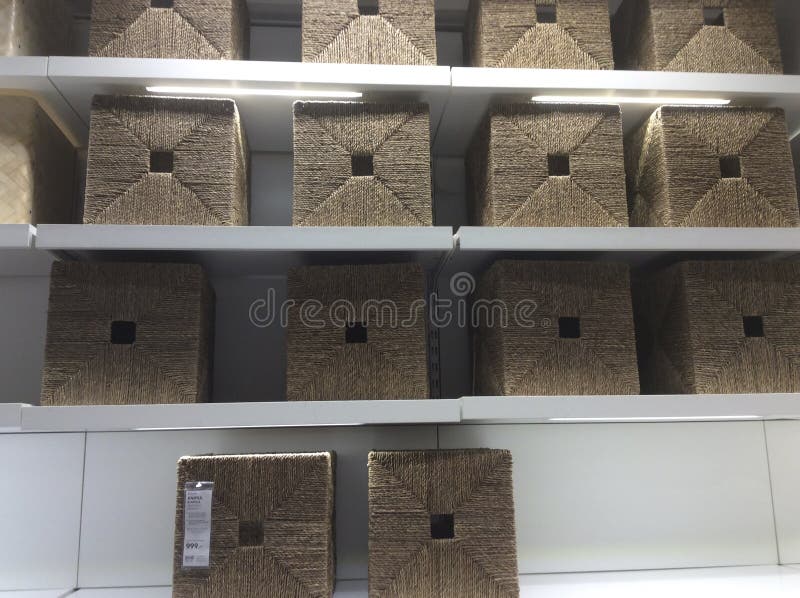 Baskets in IKEA Shop, Moscow Editorial Stock Photo - Image of ikea ...