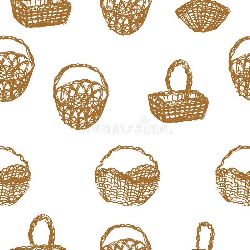 Baskets seamless pattern stock vector. Illustration of design - 79854567