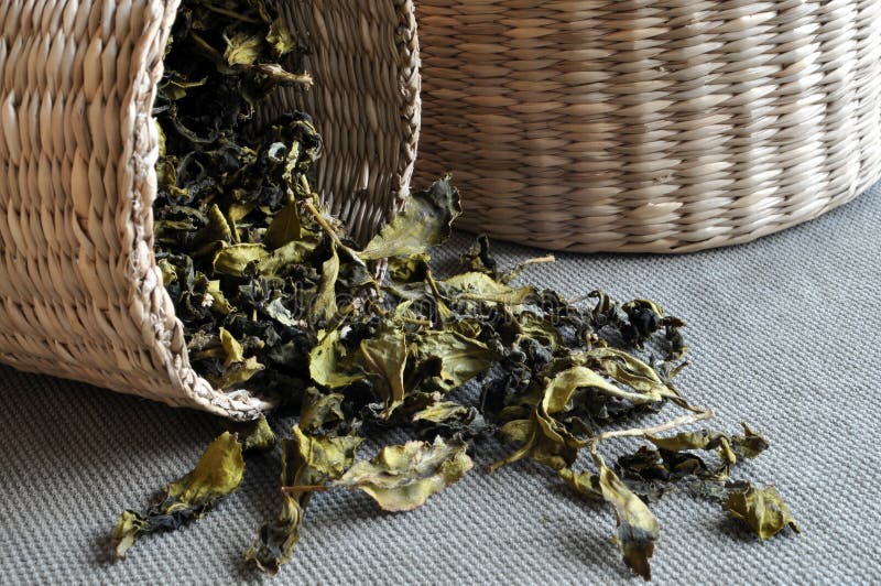 Baskets of tea leaves stock image. Image of green, culture - 13934987