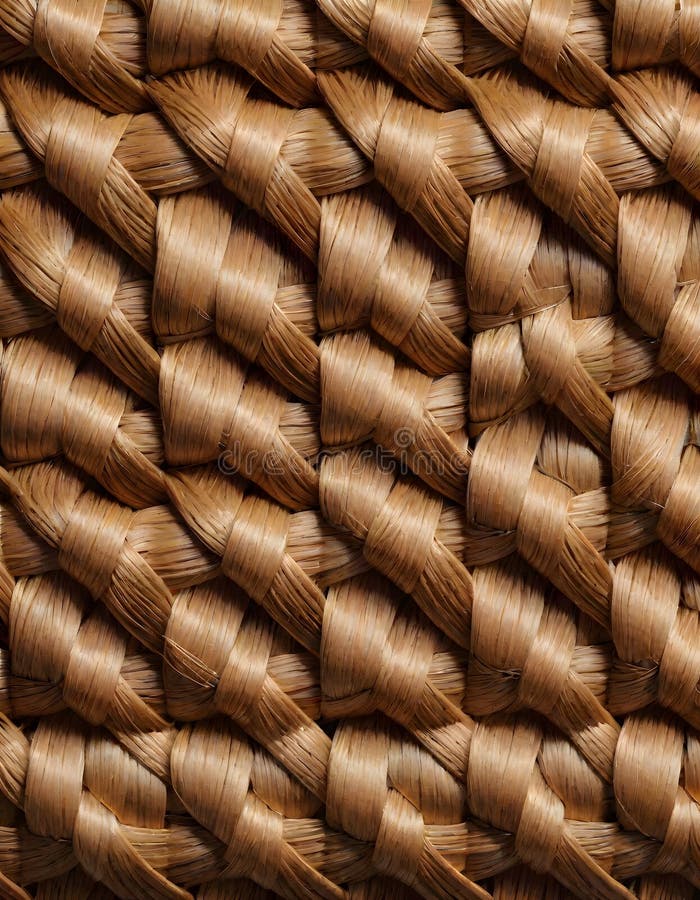 Basketweave Fabric Texture Displaying Rich Brown Tones, Generative AI ...