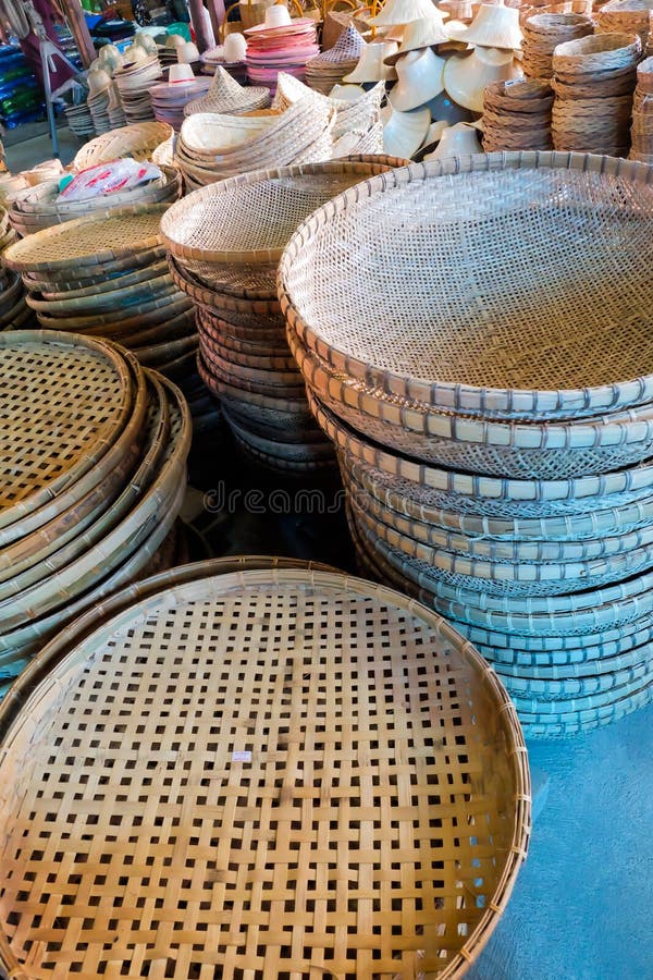 Basketwork Handcraft Culture of Thailand Stock Image - Image of ...
