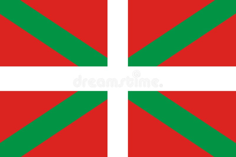 Baskische Flagge Baskia, Autonomus Gebiet in Spanien Stock Abbildung ...
