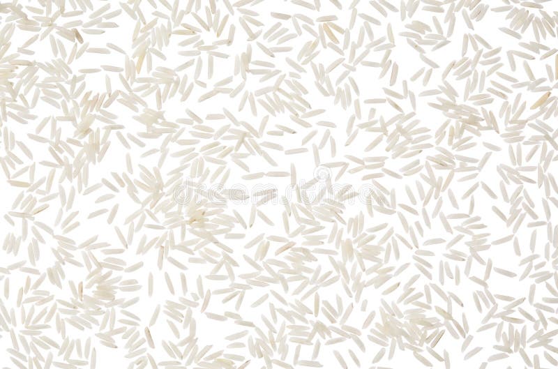 Basmati Rice on a Pile Isolated on White Background Stock Photo - Image ...