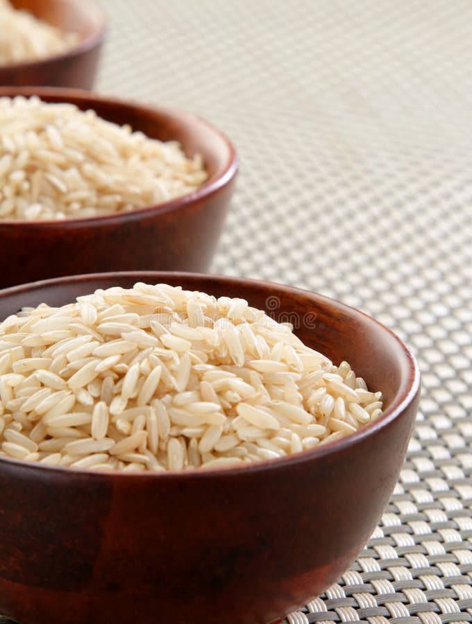 Basmati rice bowls stock image. Image of crop, nutrition - 4394633