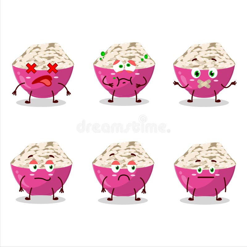 Basmati Rice Cartoon Character with Nope Expression Stock Vector ...