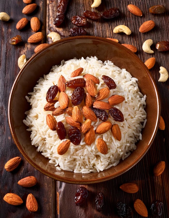 Basmati Rice with Dried Fruits and Nuts, AI Generated Stock ...