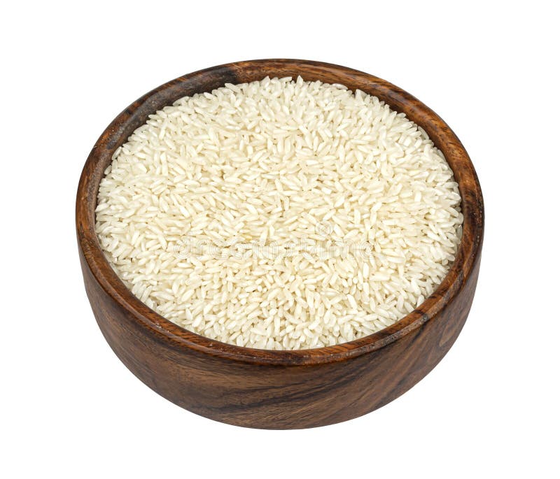 Basmati Rice Isolated on White Background, Top View Stock Image - Image ...