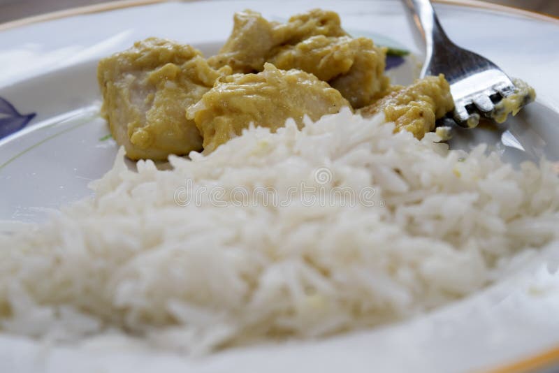 Basmati Rice with Mustard Sauce Stock Image - Image of oriental ...