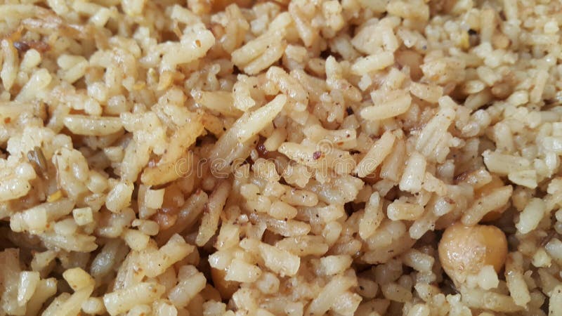 Basmati Rice Pulao or Pulav with Chana, or Vegetable Rice Stock Photo ...