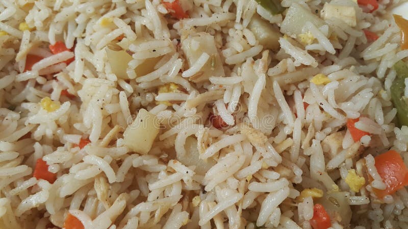 Basmati Rice Pulao or Pulav with Peas, or Vegetable Rice Stock Photo ...
