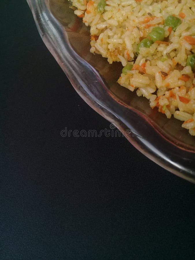 Basmati Rice Pulao or Pulav with Peas Stock Photo - Image of pilaf ...