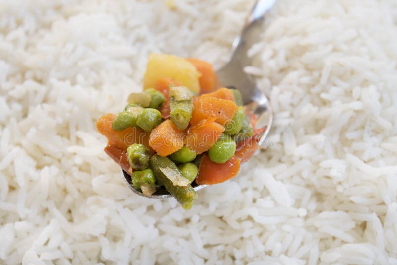 Basmati Rice with Vegetables Stock Image - Image of cooked, dish: 61945725