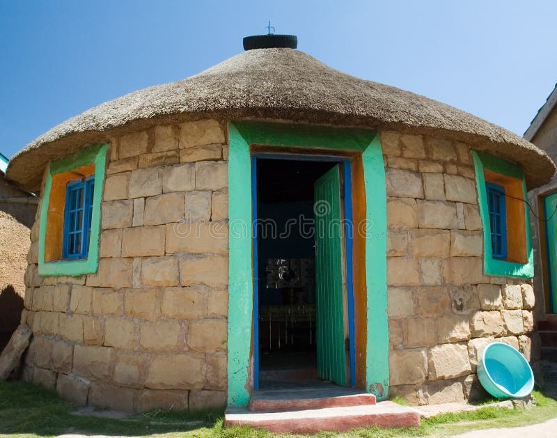 Basotho Hut 1 stock image. Image of village, huts, africa - 2391759