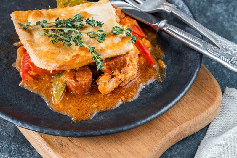 Basque pie stock photo. Image of golden, vegetable, spanish - 273786226