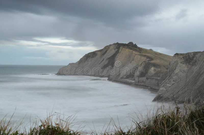 Basque coast stock photo. Image of green, basque, clouds - 67464554