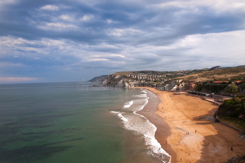 Basque country beach stock image. Image of mountain, spring - 35240395