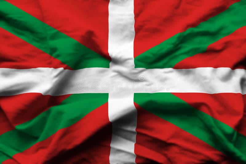 Basque Country Realistic Flag Illustration. Stock Illustration ...