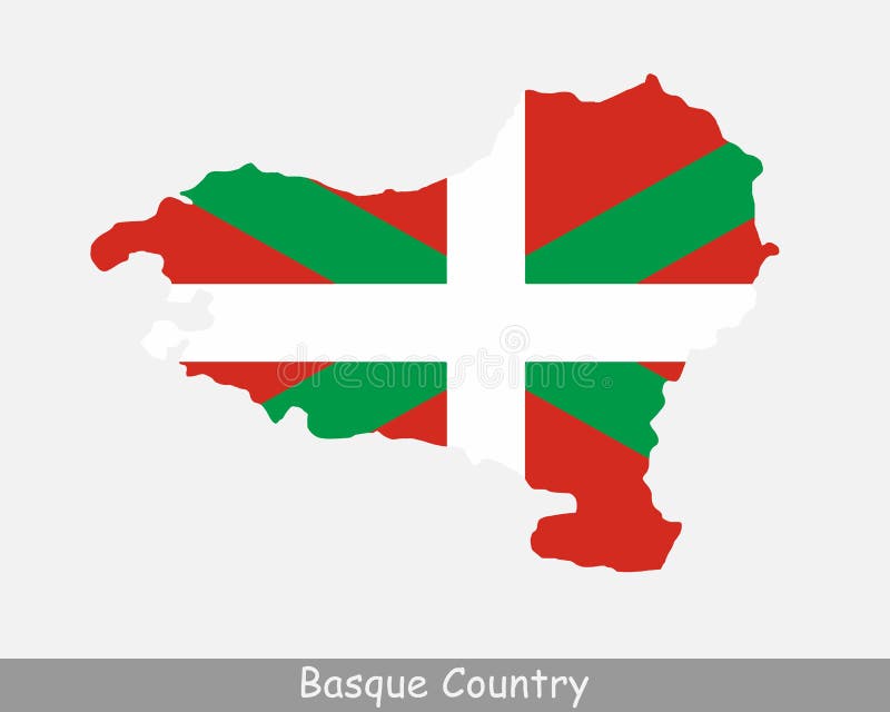 Basque Country Map Flag. Map of the Basque Autonomous Community with ...
