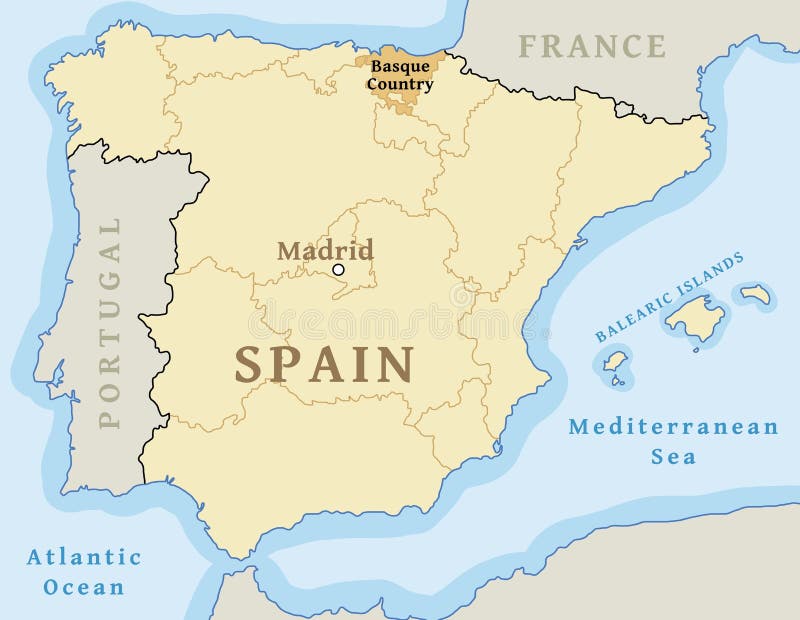 Basque Country location stock vector. Illustration of spain - 298751574