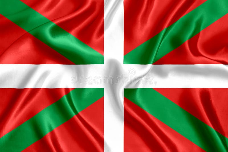 Basque Flag Close-up Silk Close-up Stock Illustration - Illustration of ...