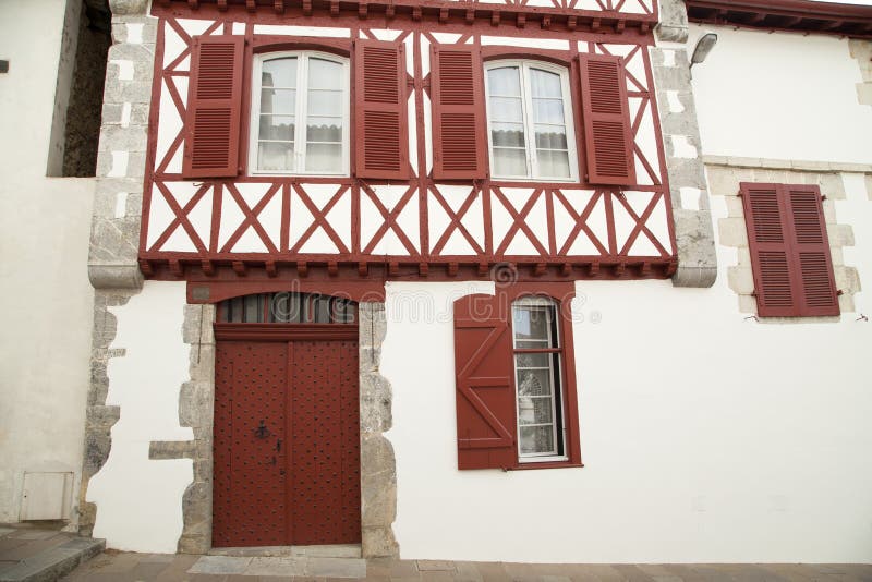 Basque house stock image. Image of houses, woodwork, lines - 75942865