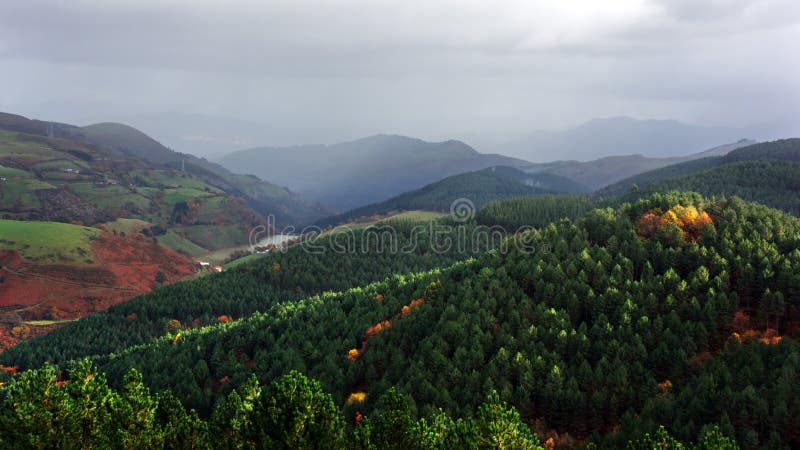 Basque landscape stock photo. Image of rain, sunlight - 29489604