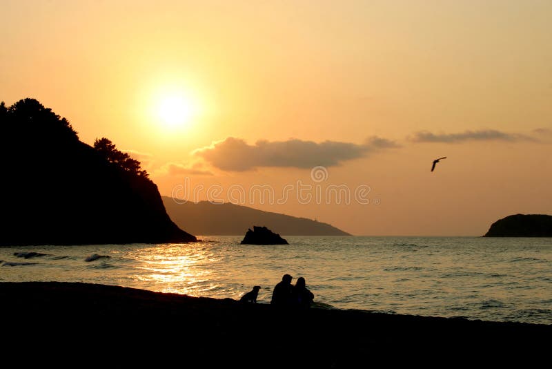 Basque sunset stock photo. Image of couple, night, dusk - 2167158