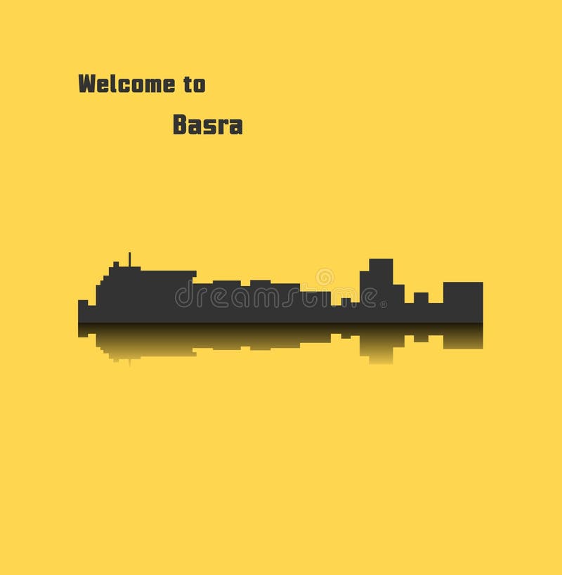 Basra iraq city silhouette ilustración del vector. Ilustración de lugar ...