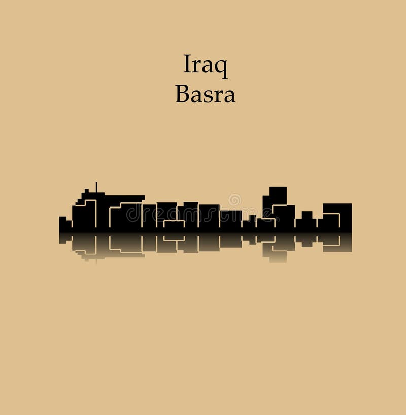 Basra iraq city silhouette ilustración del vector. Ilustración de ...