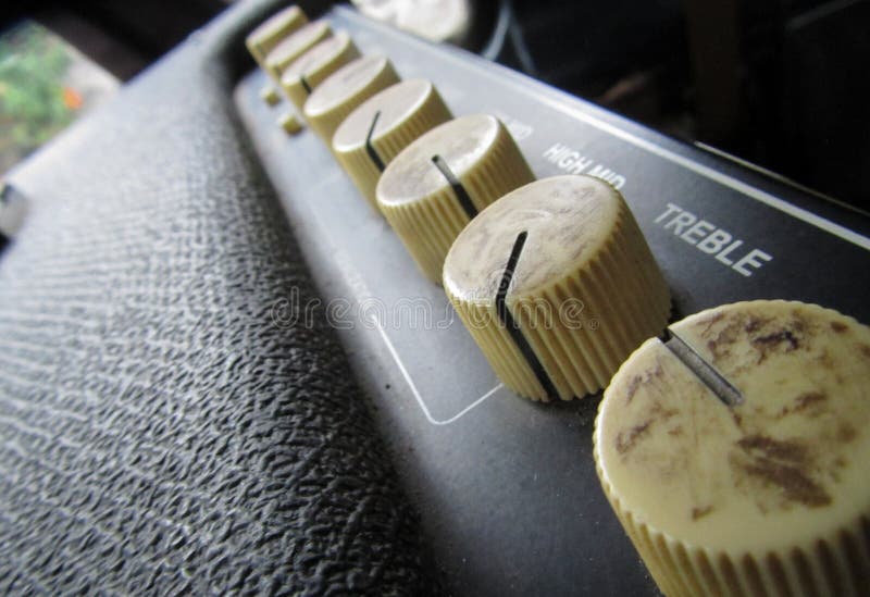 Bass Amplifier, Detail of the Knobs for Equalization, Sound Equipment ...