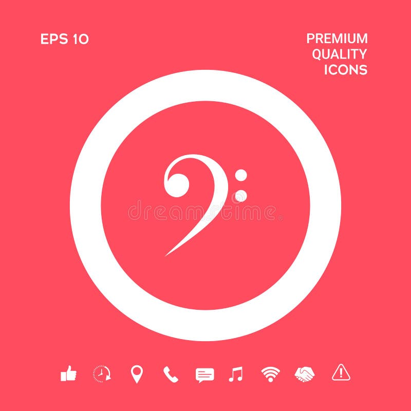 Bass Clef Icon. Graphic Elements for Your Design Stock Vector ...