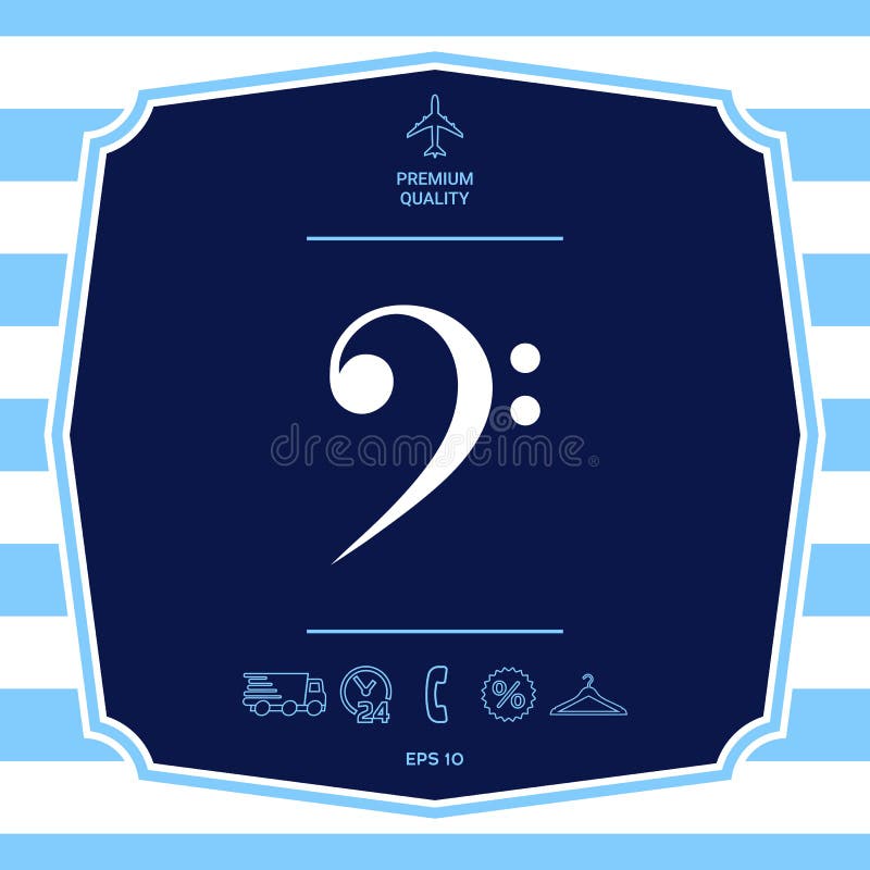 Bass Clef Icon. Graphic Elements for Your Design Stock Illustration ...