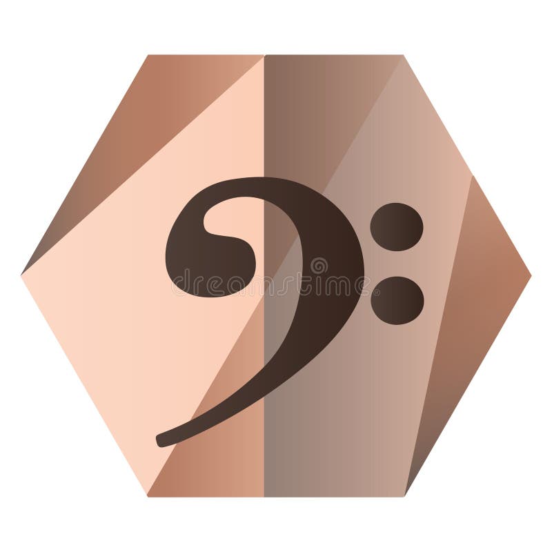 Bass Clef Note for Music. Vector Illustration Decorative Design Stock ...