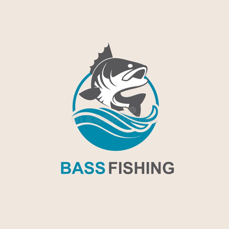 Bass fish icon stock vector. Illustration of design, wave - 97691496
