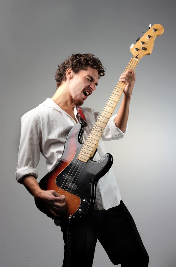 Bass guitar stock image. Image of young, school, passion - 6580979