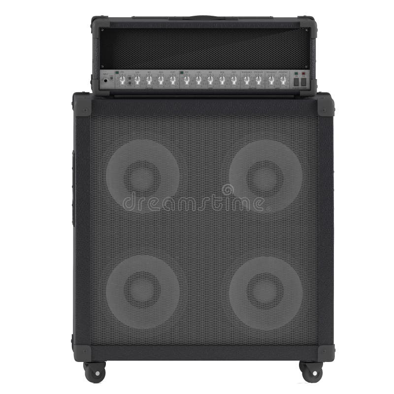 Bass Guitar Amplifier with Control Panel Isolated Stock Illustration ...