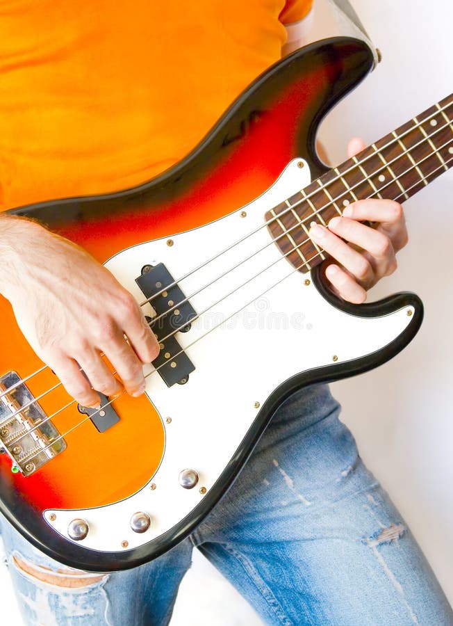 Bass Guitar Player stock photo. Image of instrument, fender - 1720778