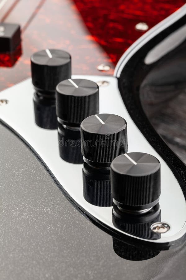 Bass Guitar Preamp Knobs Macro Stock Photo - Image of equalizer, silver: 332160090