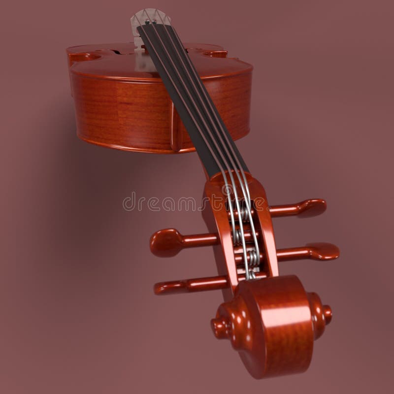 Bass - musical instrument stock illustration. Illustration of double ...