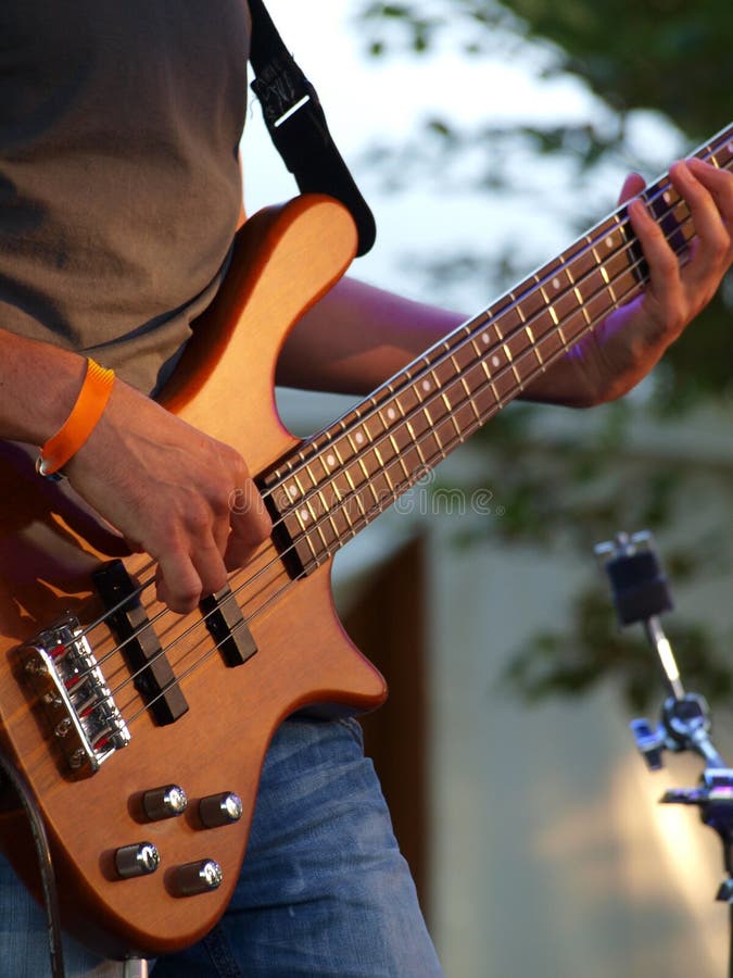 Bass Player Performing on a Stage Stock Photo - Image of artist, bass ...