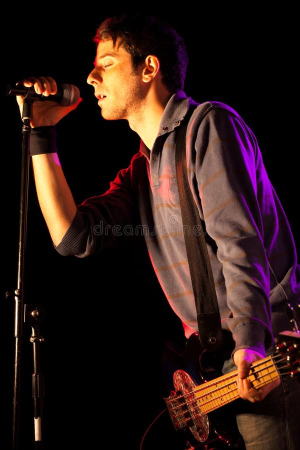 Bass Player stock photo. Image of caucasian, hair, electric - 22915012