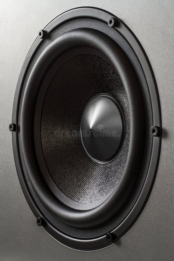 The Bass Speaker of a Modern Speaker System. Stock Photo - Image of ...