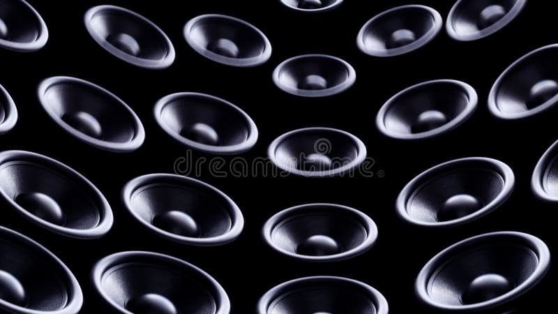 Bass speakers background. stock video. Video of membrane - 65499413