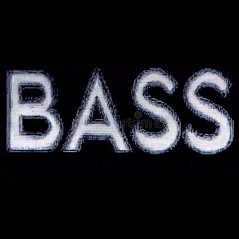 Bass Text Displayed in Digital Format with a Clear and Bold ...