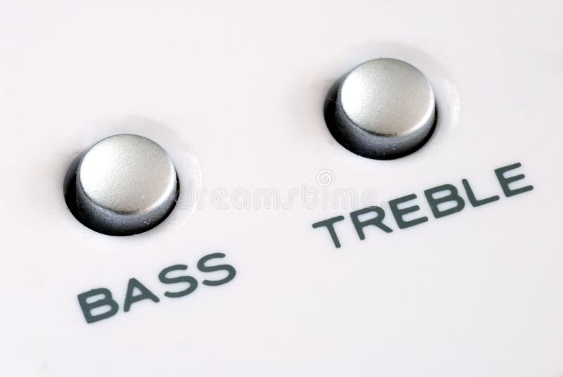 The Bass and Treble Buttons Stock Image - Image of noise, volume: 12336637