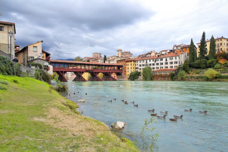 Bassano Del Grappa, Veneto, Italy Stock Image - Image of scenic, river ...