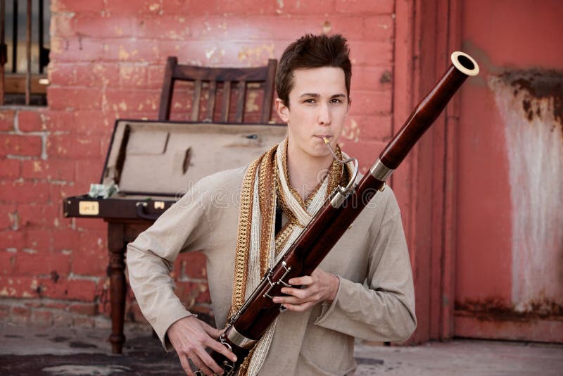 Bassoon Performer stock photo. Image of outside, artist - 18722782
