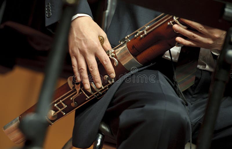 Bassoonist on concert stock photo. Image of indoors, orchestra - 17570592